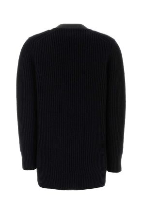 Ferragamo Womens Black Wool Cardigan Nero Exterior: Maglieria Sweater