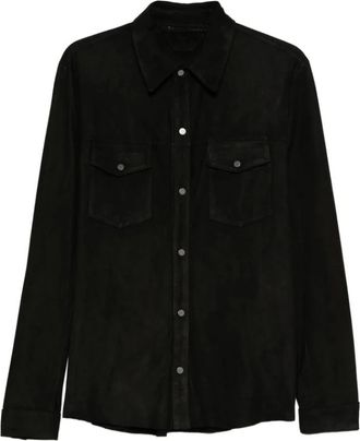 Salvatore Santoro Homme, Chemises, Noir, Taille: 3XL Leather Shirt