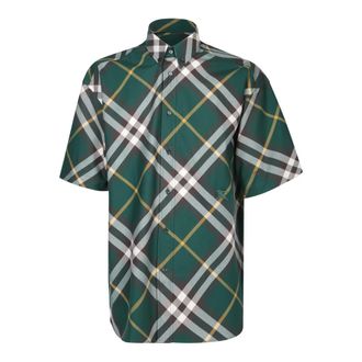 Burberry Homme, Chemises, Vert, Taille: M T-shirt vert &agrave; manches courtes avec logo
