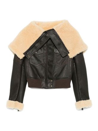 Alexander McQueen Blouson En Cuir - Marron