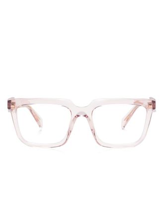 Prada lunettes de vue à monture rectangulaire - Rose