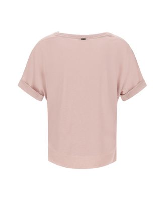 Herno Womens T-Shirt Glam Knit Effect Face Powder T-Shirts & Jerseys
