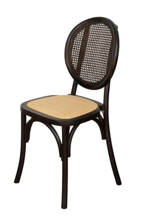 Biscottini International Stuhl aus Holz und Rattan, 92 x 48 x 43 cm, K&uuml;chenst&uuml;hle aus massivem Holz, hergestellt in Italien, f&uuml;r Esszimmer und Wohnzimmer, Vintage-Cross-Stuhl,