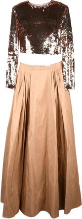 Elisabetta Franchi Femme, Robes, Brun, Taille: 42 FR RED Carpet E. Franchi completo