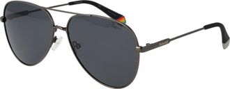 Polaroid Graue Metallsonnenbrille