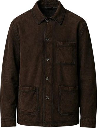 Roy Rogers Homme, Vestes, Brun, Taille: XL Veste de travail en daim