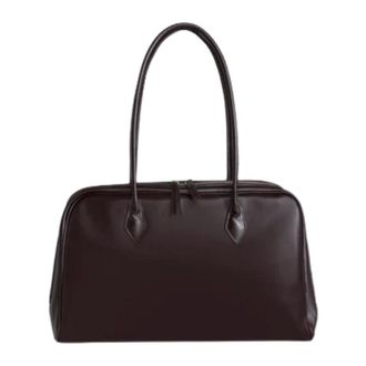 Weili Zheng Femme, Sacs, Brun, Taille: ONE Size Sac en similicuir avec anses tubulaires et fermeture &eacute;clair en m&eacute;tal