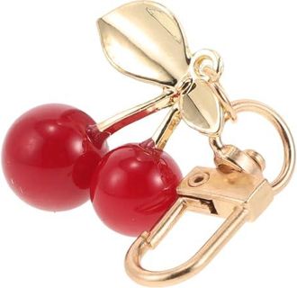 Holibanna Porte-cl&eacute;s Pendentif Cerise Rouge en M&eacute;tal Robuste Breloque Paquet &agrave; Main L&eacute;g&egrave;re et Multifonction Accessoire Voiture et Paquet Femme Pr&eacute;sent Original 
