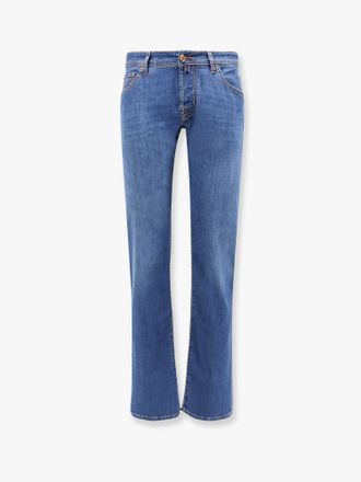 Jacob Cohen Nick stretch cotton jeans with iconic handkerchief - JACOB COHEN - gender_Man