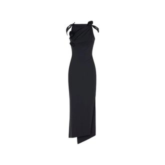 Coperni Flower Midi Dress - - Dresses - Damen - Schwarzk - M