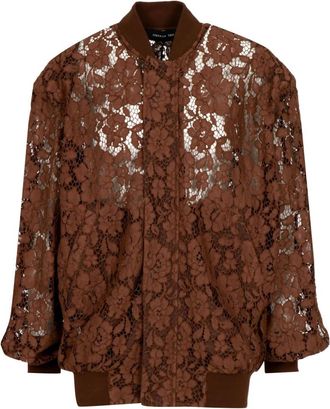 Federica Tosi Femme, Vestes, Brun, Taille: 36 FR Bomber Jacket