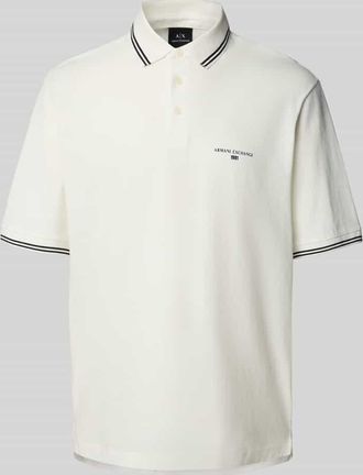 A|X Armani Exchange Poloshirt mit Label-Print