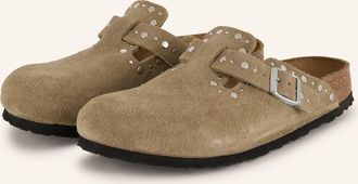 Birkenstock Pantoletten Boston Rivet Mit Nieten beige