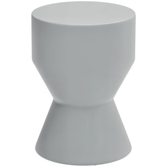 OUTSUNNY Sitzhocker aus Keramik 120kg belastbar Ø33 x 45,5 cm Wetterfest Garten Hocker in Sanduhrform Beistelltisch Blumenhocker Fußhocker für Indoor Outdoor C