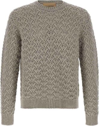 Valentino Garavani Pull Col Rond - Gris