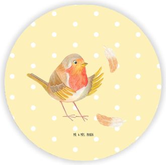 Mr. & Mrs. Panda Kühlschrankmagnet Rotkehlchen Federn - Geschenk, kühlschrankmagnete, Magnete, Spruch Motivation, Mut, rundmagnet, fliegen, Lustige Sprüche, Vogel