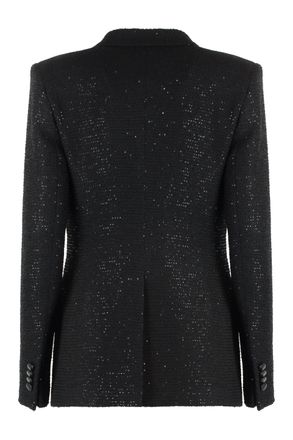 Tagliatore Womens Blazer Sequin Black Polyamide Blazers Jacket