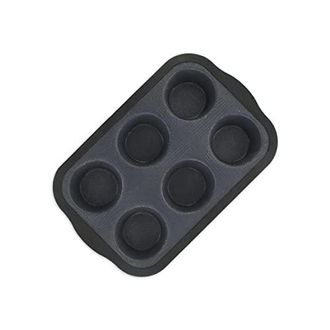 Zenker 685534 Muffinform Silikon Glasfaser Cupcake Backform Muffin Backform Silikon Fiberglas Nylon Grau 28.3 x 18.3 x 3 cm