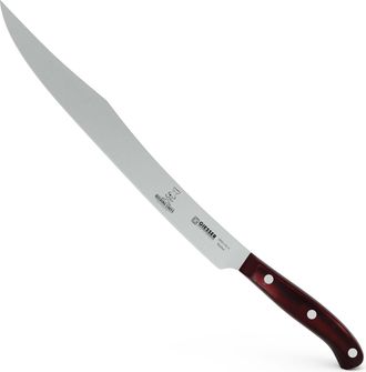 GIESSER seit 1776 - Made in Germany - Tranchiermesser 31 cm Rocking Chefs, PremiumCut Slicer No 1, Schinkenmesser, Micarta, rot, genietet, rostfrei, deutsches