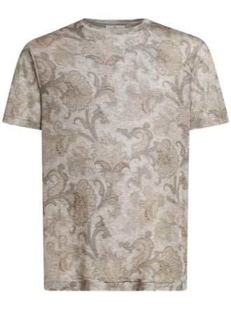 Etro t-shirt à imprimé cachemire - Gris