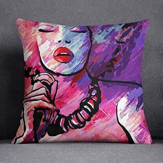 Bonamaison Le Jardin du Lin Kissenhüllen, Cotton, Mehrfarbig, 45x45