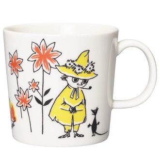 Arabia Moomin Red Cross Tasse ABC Snufkin 2022, Wei&szlig;, Gelb, Rot (ARB801-1064951)