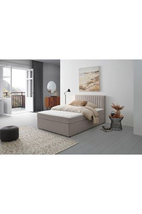 MID.YOU Mid.you Boxbett, Hellgrau, Holz, Textil, Tanne, H3, 7-Zonen, H&ouml;he ca. 20 cm, 120x200 cm, Schlafzimmer, Betten, Boxspringbetten