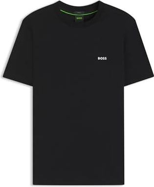 BOSS Hommes Tee T-Shirt en Coton Stretch avec Logo Contrastant