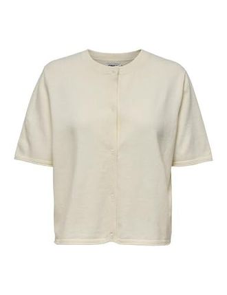 Only Onltilda S/S O-Neck Cardigan KNT, Chamallow, S Femme