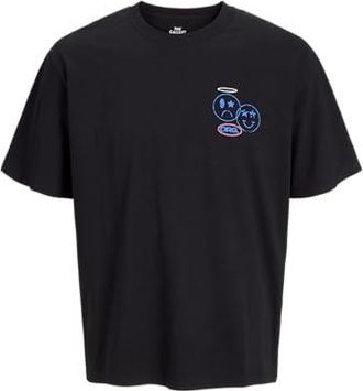 Jack & Jones Jorcompact Tee SS Crew Neck TG, Noir, XL