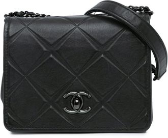Chanel Hobo Bags - Mini Calfskin Propeller Flap - Gr. unisize - in Schwarz - f&uuml;r Damen