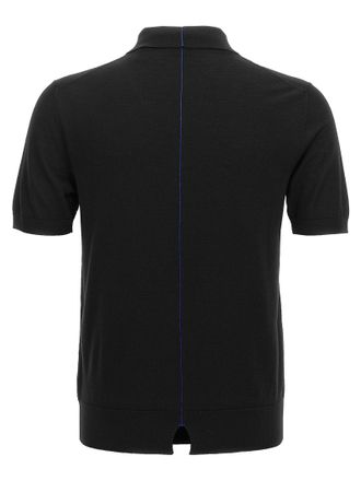 Burberry Wool Polo Shirt - Black