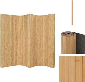 vidaXL Raumteiler Bambus 250x165 cm Natur - Raumteiler - Bambus Raumteiler - Dekorative Trennwandsysteme - Sichtbarriere - Privacy Screen