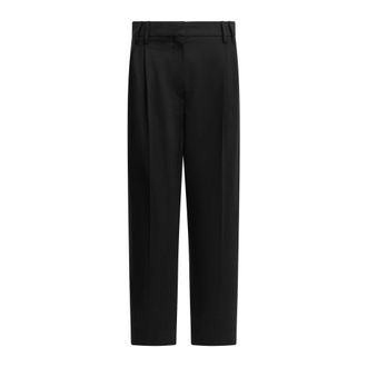 Brunello Cucinelli Plissierte Wollhose - - Trousers - Damen - Schwarzk - L