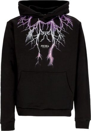 Phobia Archive Homme, Sweatshirts et sweats &agrave; capuche, Noir, Taille: XS Lightning Sweat &agrave; capuche