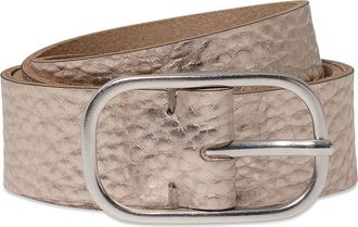 Cecil Damen 5806419 Glänzender Ledergürtel, Shiny Beige Foil Leather, 100