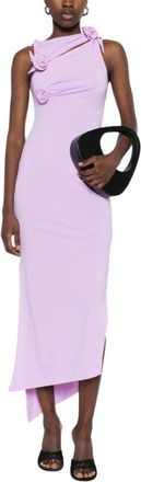 Coperni Femme, Robes, Violet, Taille: 38 FR Asymmetric Flower Maxi Dress