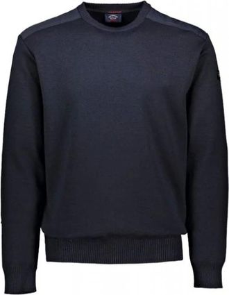 Paul & Shark Homme, Pulls, Bleu, Taille: XL Pull en Laine &agrave; Col Rond