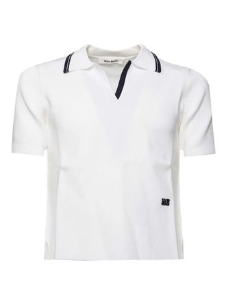 Wales Bonner polo à manches courtes - Blanc