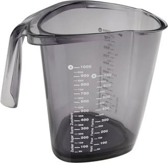 Dr. Oetker Dr Oetker 1487 Verre doseur 1 litre, Verre mesureur, Verre doseur pâtisserie, Verre gradué, Plastique, Gris, 1 litre