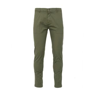 Roy Rogers Homme, Pantalons, Vert, Taille: W35 Pantalon Slim Fit en Coton Vert