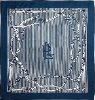 Ralph Lauren Femme, Accessoires, Bleu, Taille: ONE Size Foulard en soie