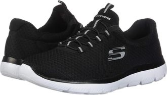 Skechers Summits Top Player Damen Sneaker, Black White, 37.5 EU Weit