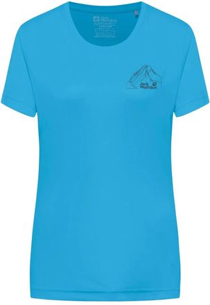 Jack Wolfskin Femme, Sport, Bleu, Taille: 42 FR Peak Graphic T