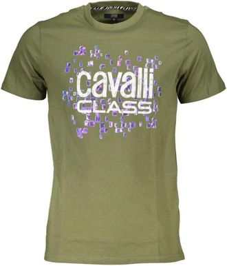Cavalli Logo Print T-Shirt - - Tops - Herren - Gr&uuml;n - XL