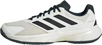 adidas Homme CourtJam Control 3 Clay Tennis Shoes Chaussures, Off White/Core Black/Aurora Ivy, 43 1/3 EU