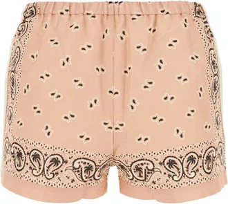Palm Angels Pinkoffwhite Exterior: Linen Cotton Short
