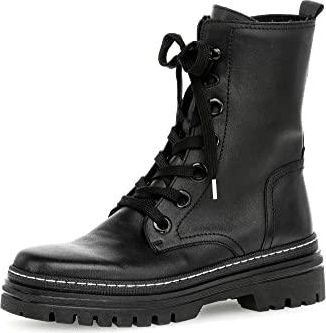 Gabor Femme Bottines | Dame Rangers | Semelle intérieure Amovible | Bottes | Demi-Bottes | Bottines | Bottes à Lacets | Noir (Schwarz) / 01 | 42.5 EU - 8.5 