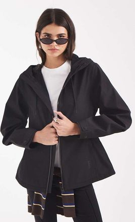 Rains Suva veste softshell imperm&eacute;able &agrave; taille cintr&eacute;e avec capuche en noir