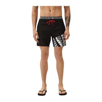 Dirk Bikkembergs Elastische Taille Logo Badehose - - Swimwear - Herren - Schwarzk - M